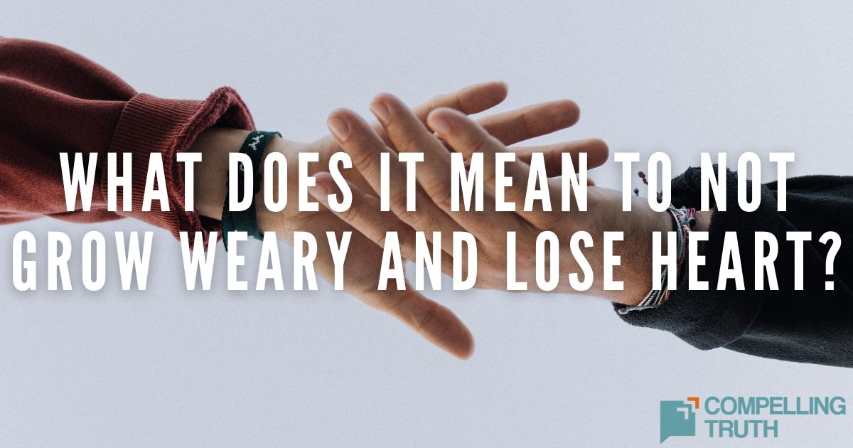 What does it mean to not grow weary and lose heart (Galatians 6:9 ...